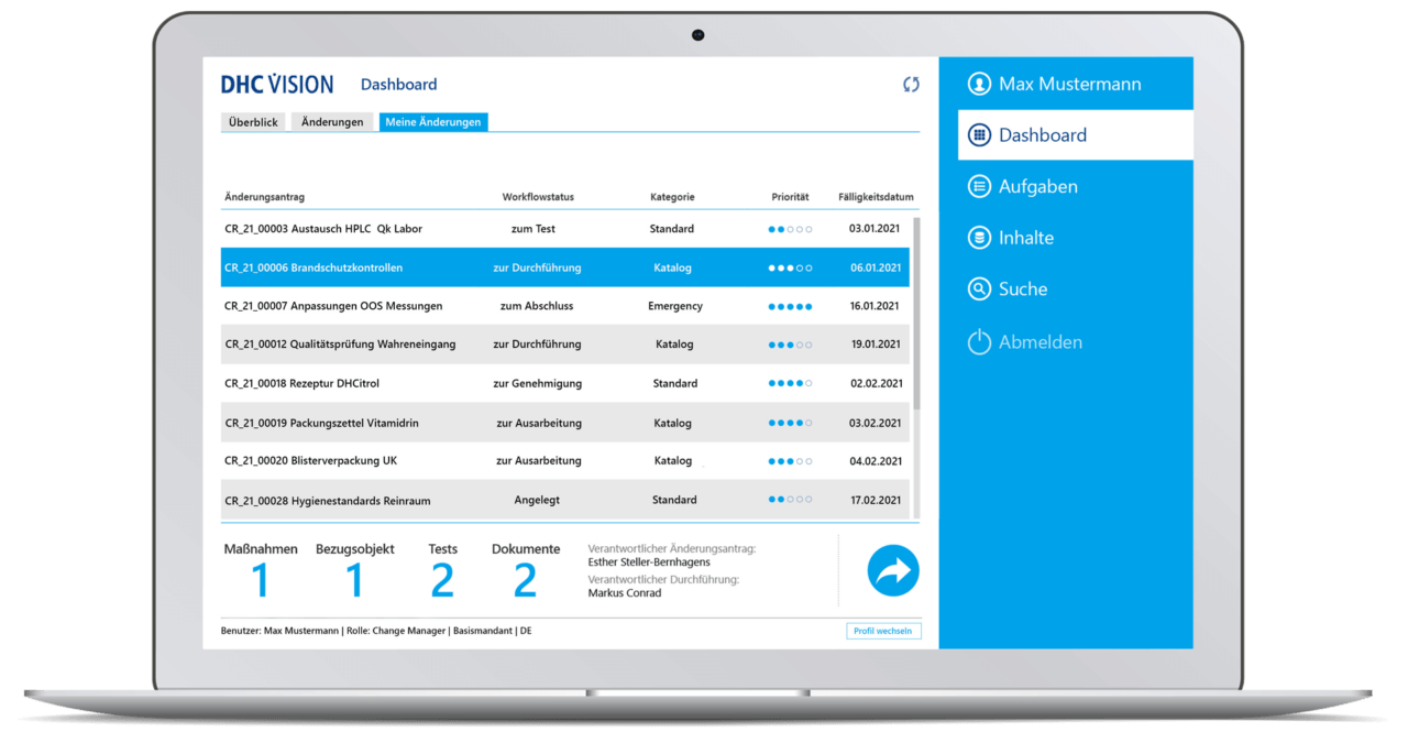 Change Management software of DHC Business Solutions